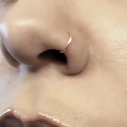 Tiny Nose Ring 8mm Fine 925 Silver Split Nostril Septum 22 g(0.6 mm ...