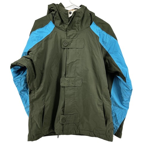 Bonfire Fusion Reign Snowboarding Hooded Jacket Colorblock Green Blue ...