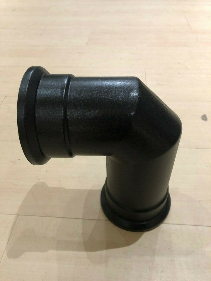 ADM 90 Black Degree Angle Plastic Flue Pipe, Electric Fire Stove Only ...