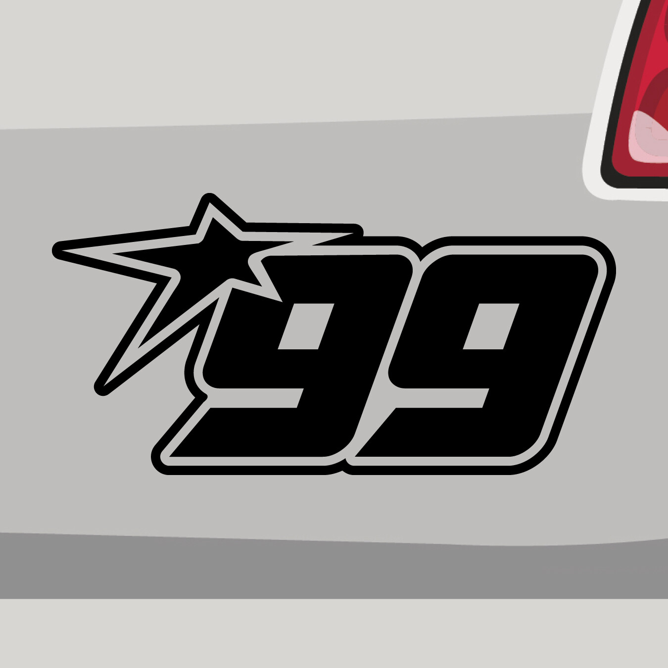 Startnummer 99 Aufkleber Track Nine Sticker Ziffer Sieg Auto Bike Decal ...