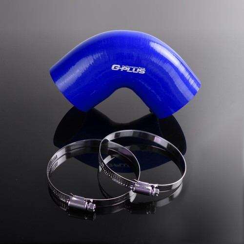 63mm - 76mm Silicone 90 Degree Elbow Reducer Pipe Hose Blue | eBay