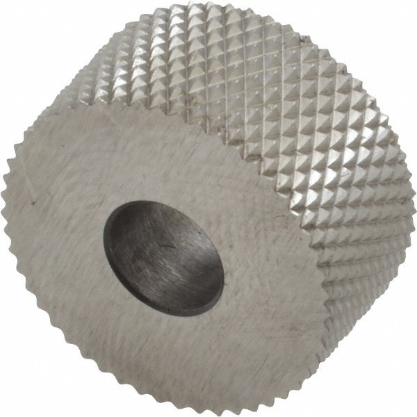 3/4" Diam HSS Male Diamond Knurl, 30° Helix, 90° Teeth, Circular Pitch ...