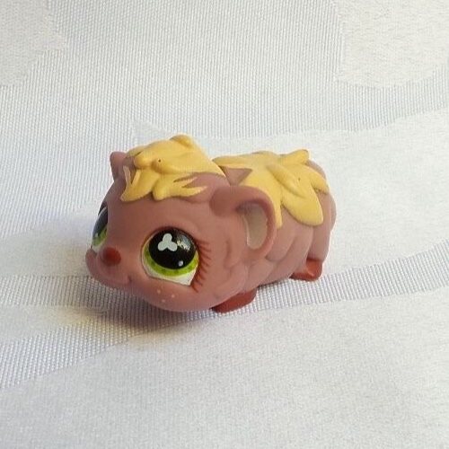 LITTLEST PETSHOP LPS #753 2007 HASBRO COCHON D'INDE PRUNE BEIGE YEUX ...