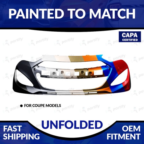 NEW Painted CAPA Cert Unfolded Front Bumper For 2013-2016 Hyundai ...
