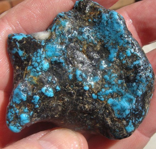Lander Blue Authenticated Turquoise Rough Nugget Like a Starlit Night ...