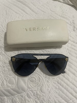 VERSACE VE2161 100287 Medusa Gold /Dark Gray Sunglasses | eBay