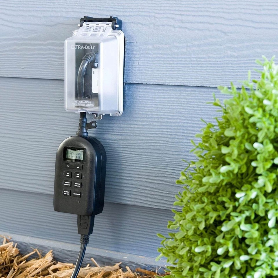 Outdoor Electrical Outlet Cover Box Single Gang Weatherproof With Lock ...