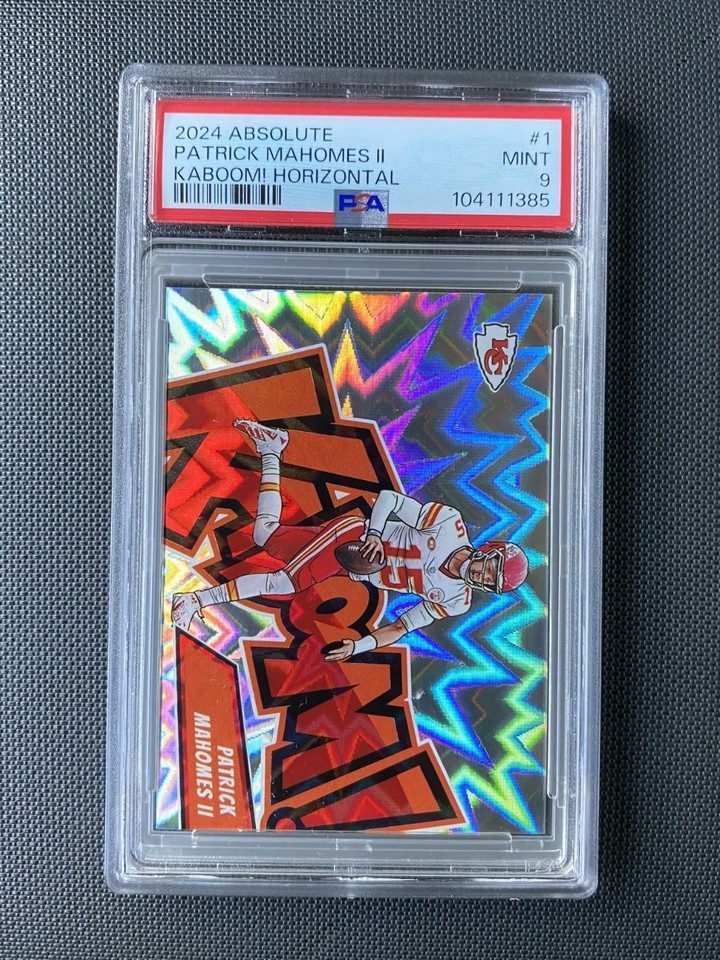 🔥 Patrick Mahomes 2024 Panini Absolute Kaboom! Horizontal #1 PSA 9 Mint ...