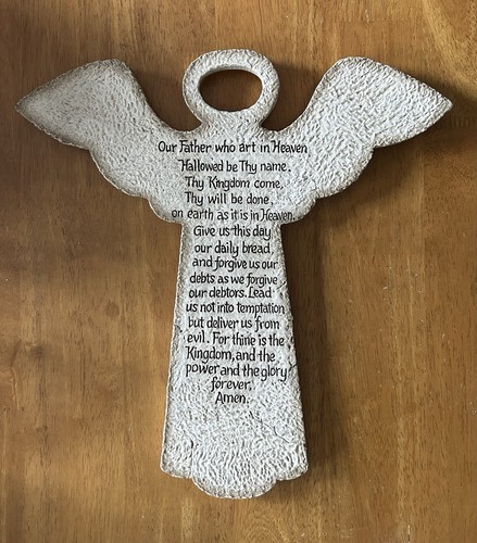 Caffco Angel 14" Plaque Resin Lord’s Prayer Inscribed Wall Hanging | eBay