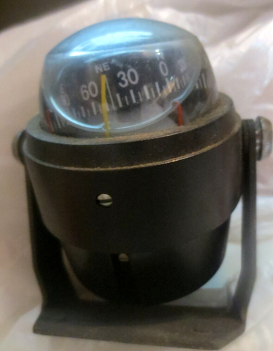 Vintage Aqua Meter Nautical Boat Compass with Mounting Brackett | eBay