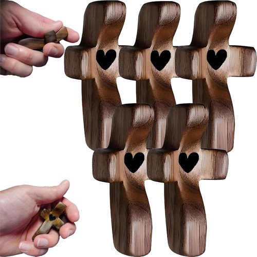 Wooden Cross Fidget, Handheld Walnut Wood Cross Relieve Anxiety My ...