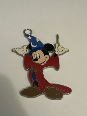 2005 Disney Sorcerer Mickey Mouse Fantasia Keychain Key ring Pin ...