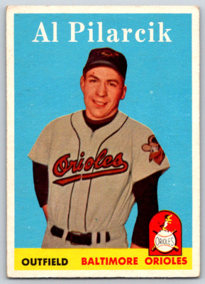 1958 Topps AL PILARCIK #259 Baltimore ORIOLES Stain Fast FREE Ship! | eBay