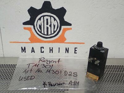 REGENT TM301-D2S Timer 0-2Sec 120VAC 1A CONT 5A Surge Used With ...