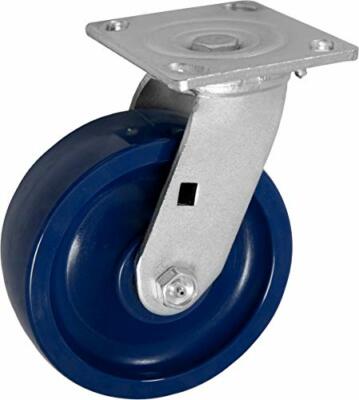 CasterHQ- Medium Duty 5"X 2" Blue Solid Polyurethane Swivel Caster ...