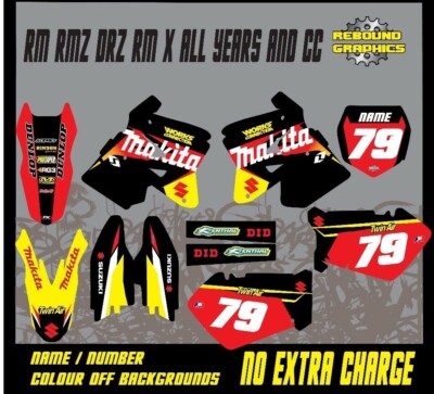 Rebound Graphics Kit to fit: Suzuki RM RMZ 85 125 250 450 models all ...