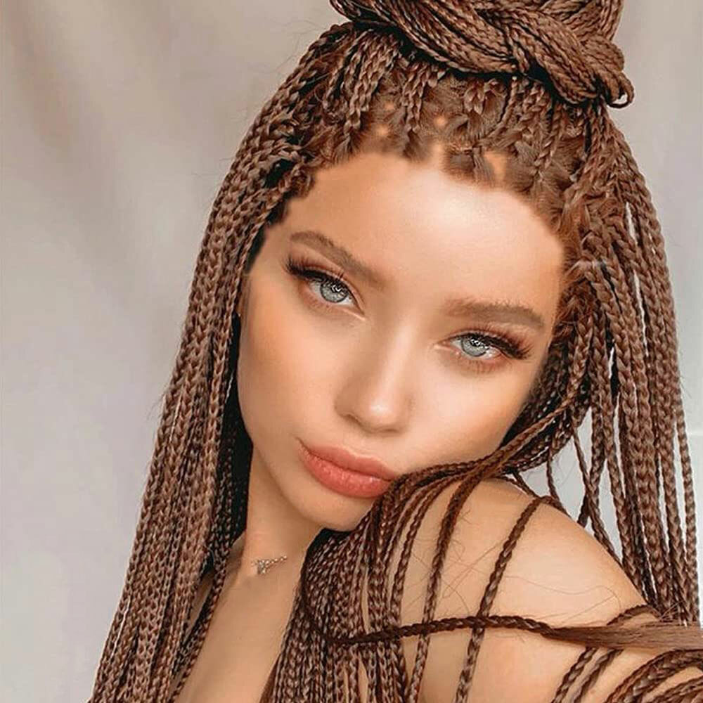 Box Braids With Brown Highlights