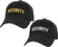 Black Security Cap Adjustable Embroidered Uniform Hat Guard Officer ...