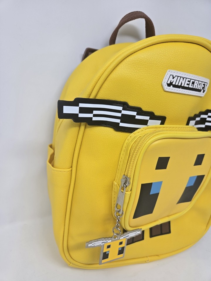 Minecraft Bee Craft Women's 10.5" Mini Backpack Yellow + Keychain | eBay