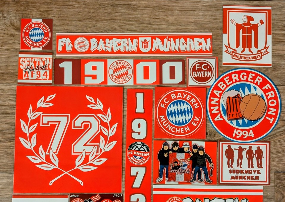 Aufkleber Mix Ultras FC Bayern München 22x Fanszene Sticker Fanclub ...