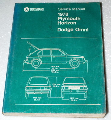 1978 DODGE OMNI PLYMOUTH HORIZON, TC3 Original Dealer Shop Service ...
