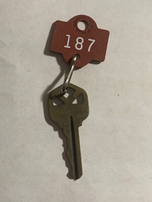 Vintage College Dorm room Hotel Motel Room Key Fob with Key #187 | eBay