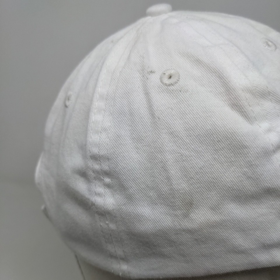 Infinity Men's Strapback Hat White OSFM Blank Vent Holes Adjustable | eBay