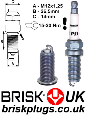 P11 Brisk Plugs Iridium Premium Ignition For LPG CNG Nitro E85 | eBay UK