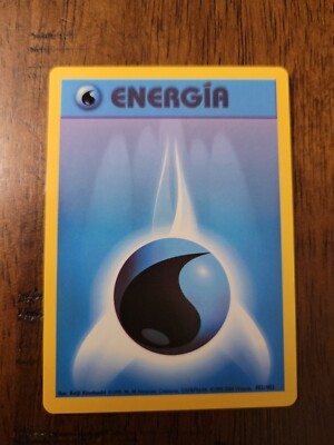 SPANISH WATER ENERGY Energia 102/102 Base Set Vintage Pokémon Card 1999 ...