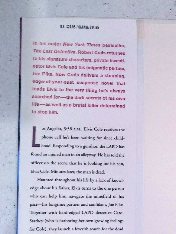 The Forgotten Man by Robert Crais, Elvis Cole, Signed, 1st Edition ...