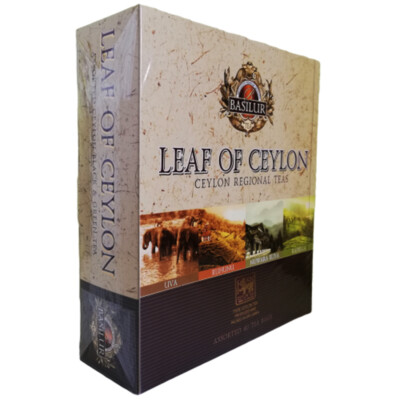 Basilur Tee Set Leaf of Ceylon 4 Teesorten 40 Teebeutel Schwarztee ...