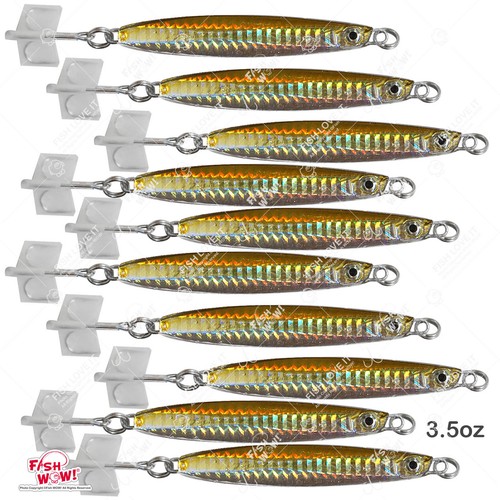 10pcs Colt 3.5oz Sniper jigs 100g Vertical jig 3561D-DT MUSTAD Hook ...