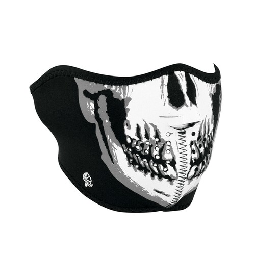 Zan Headgear Glow Skull Neoprene Half Face Mask Motorcycle Snowboarding ...