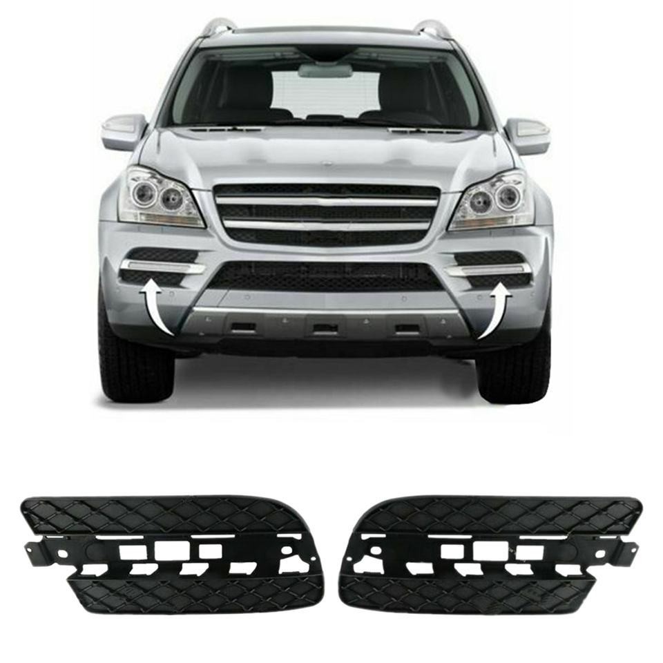 1Pair Front Bumper Fog Light Cover Left Right For Mercedes GL350 GL450 ...