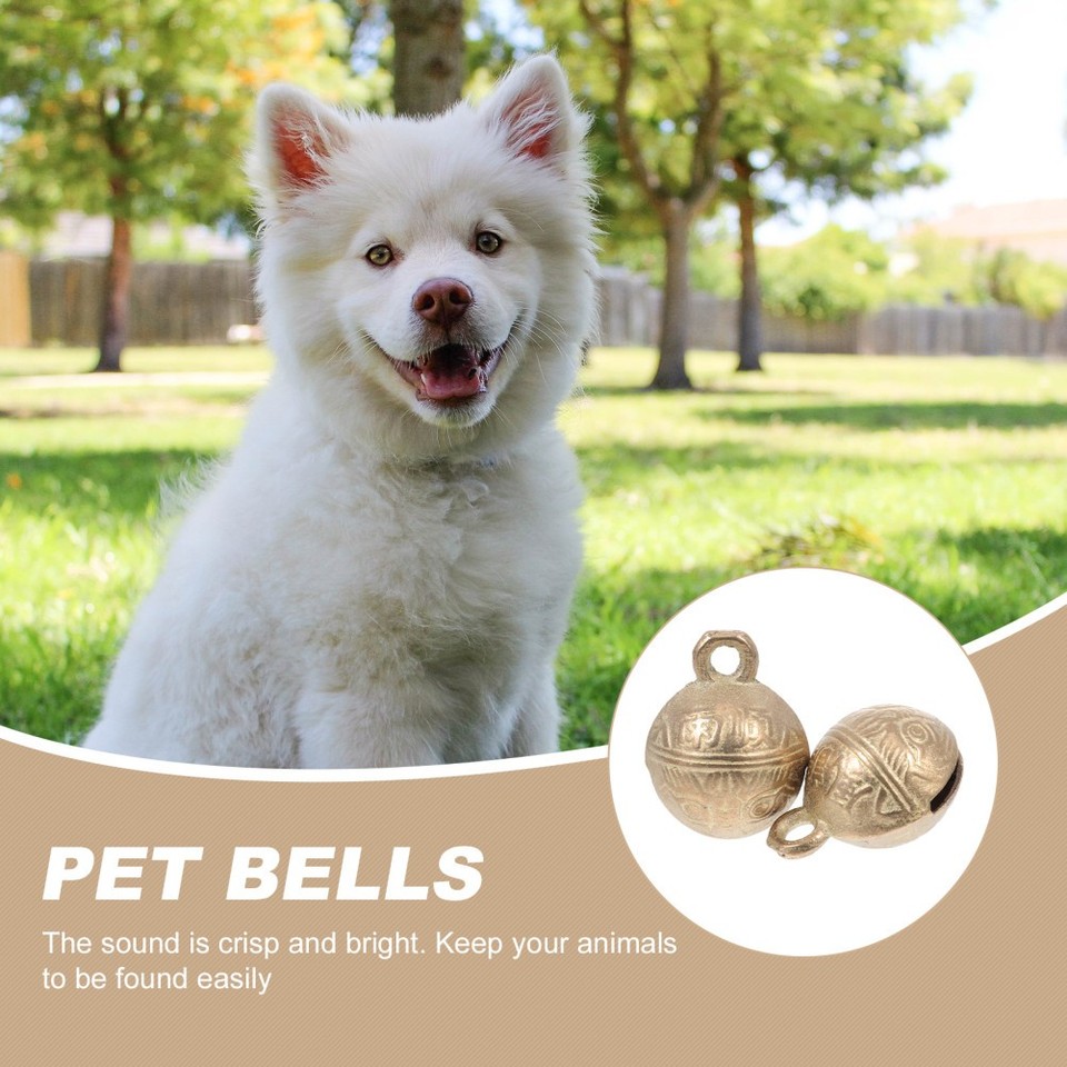 2Pcs Decorative Pet Bells Copper Bell Pendants Dog Hanging Bells ...