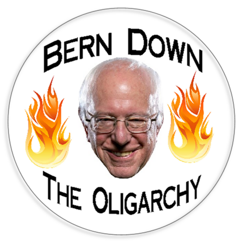 Bern Down The Oligarchy - 100 Pack Circle Stickers 3 Inch - Bernie ...