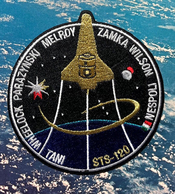 STS-120 SPACE SHUTTLE DISCOVERY ROUND PATCH WITH GOLD BULLION THREAD | eBay