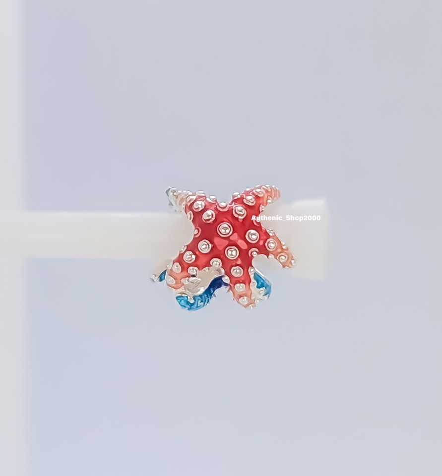 New 100% Authentic PANDORA 925 Ale Colorful Enamel Starfish Mini Charm ...