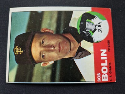 1963 Topps Baseball Card # 106 Bobby Bolin - San Francisco Giants (VG ...