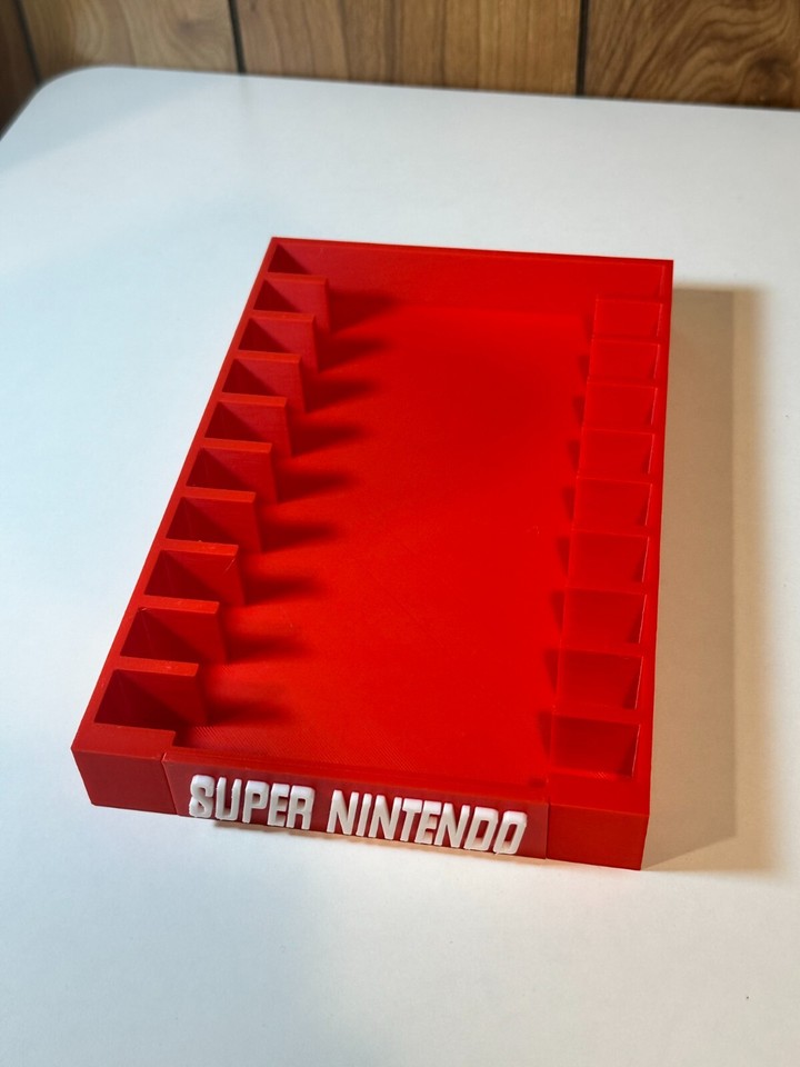 Super Nintendo SNES Game Holder - Tray Holds 10 Game Cartridges ...