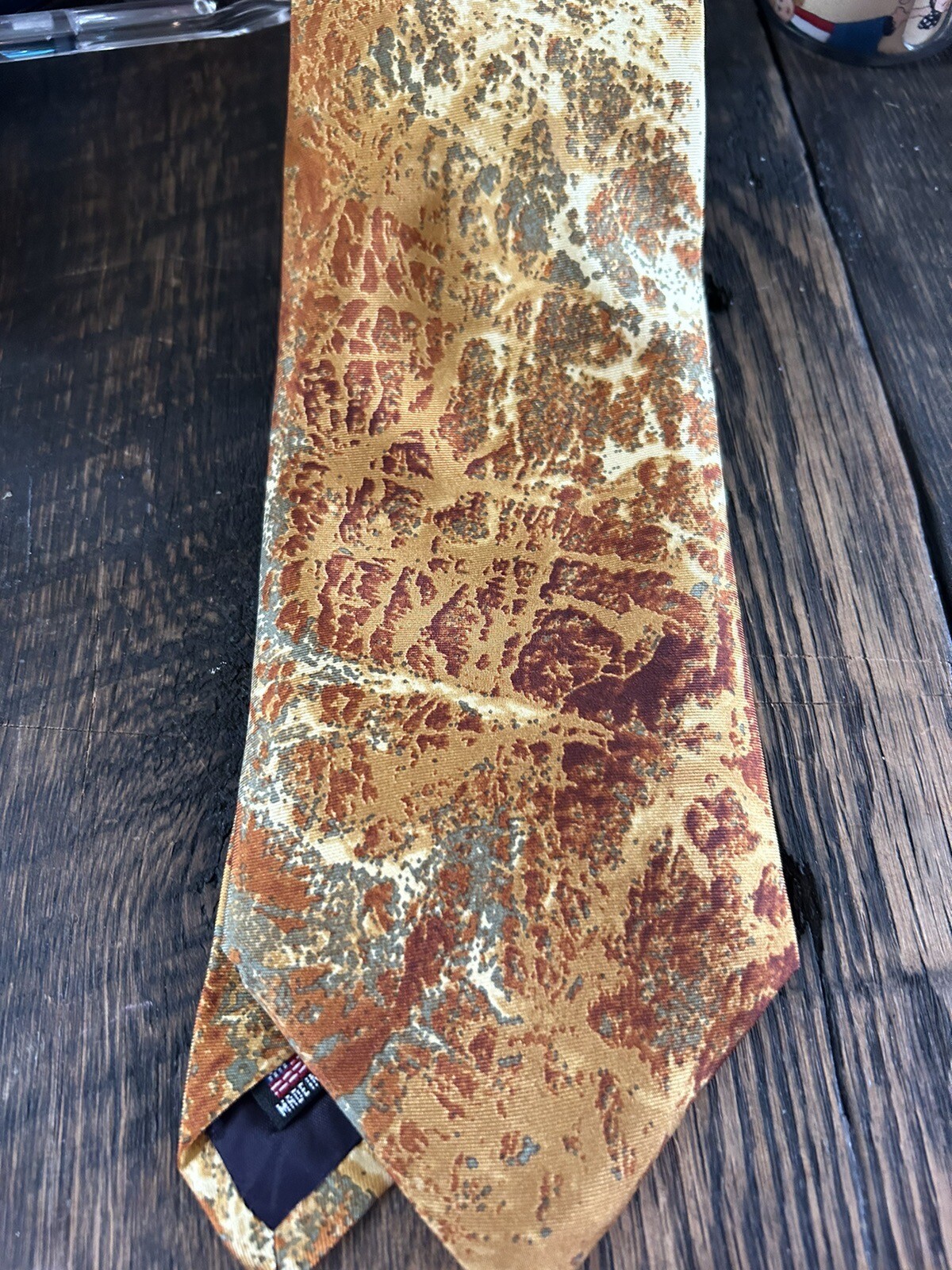 Rare NEW TerraTies Silk Tie W/ Caddy Geography Geology Rock Lovers ...