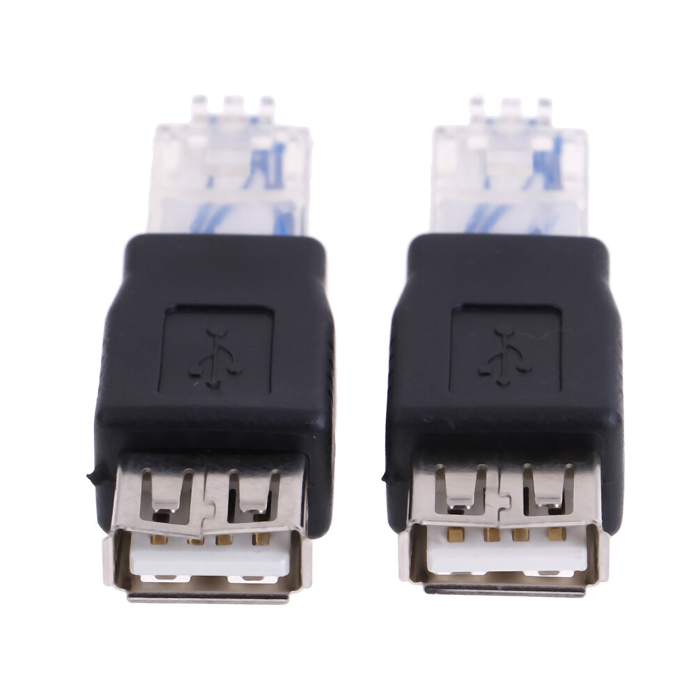 1Pc Ethernet RJ45 male to USB female connector converter ada JG SE z@jx ...