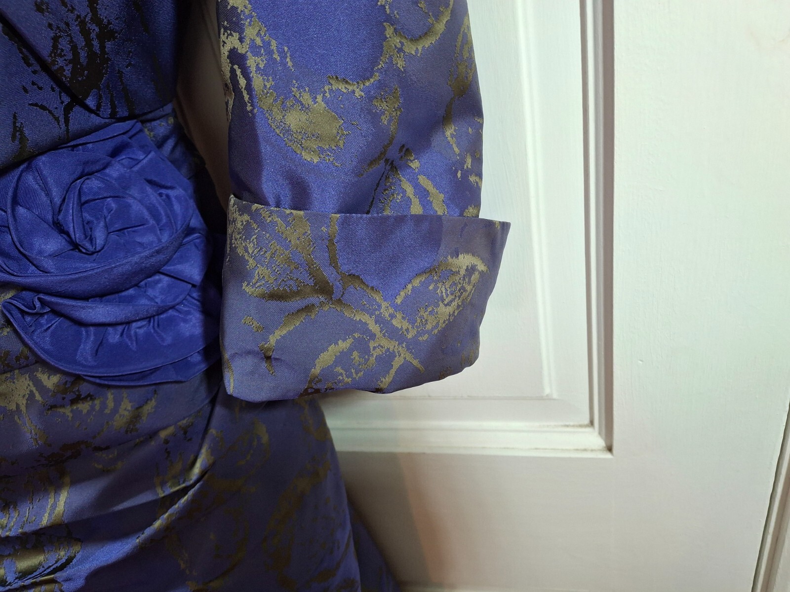 Presen De Luxe Gold & Purple Floral Mother Of Bride Outfit, UK 16 18 ...