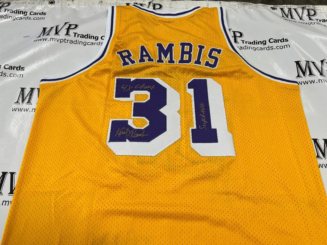 Beckett Authentic Kurt Rambis Autograph Throwback L.A. Lakers Jersey ...