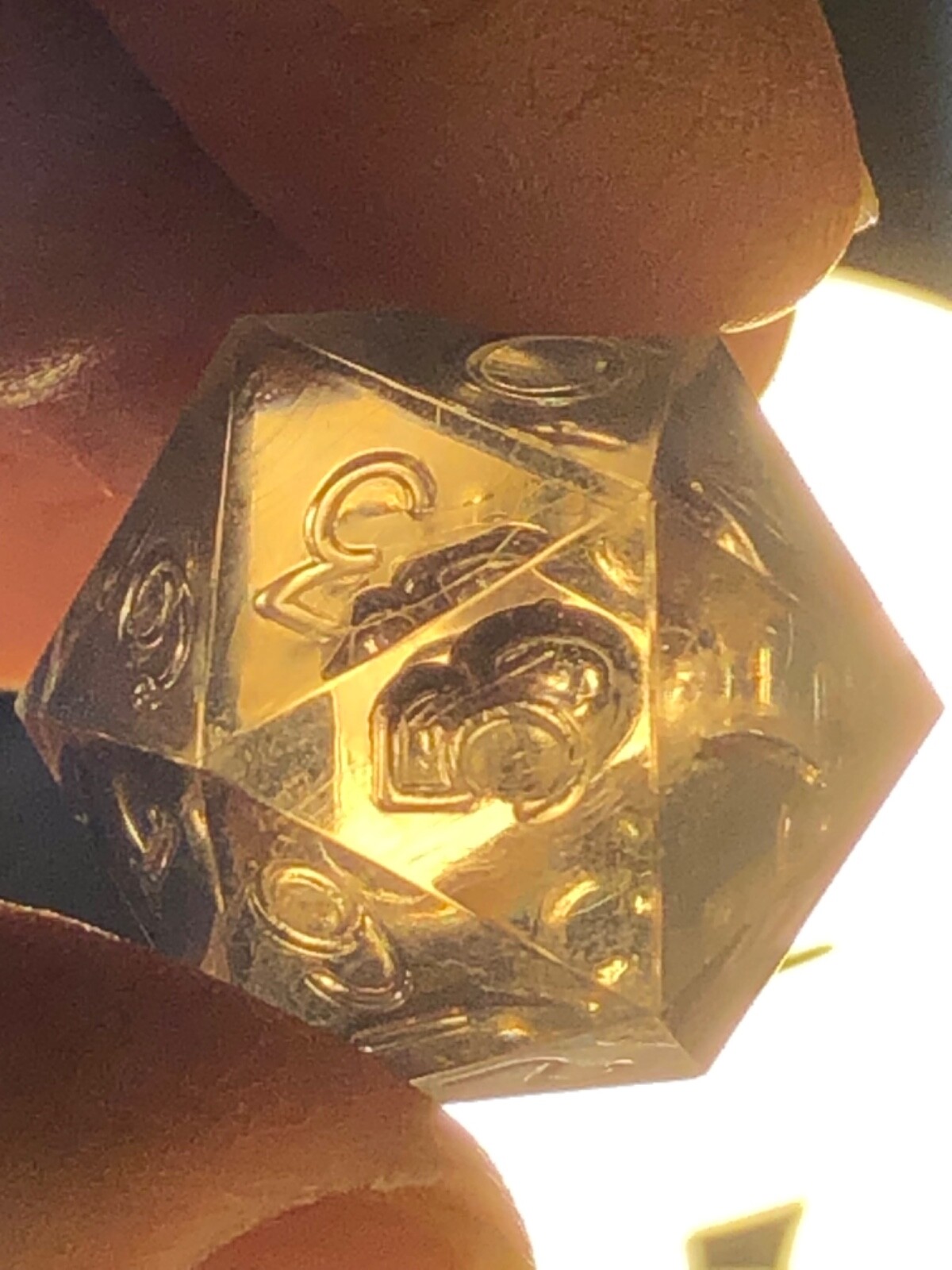 Older vintage Armory d20 clear smoke gem uninked rpg dice 123124@ | eBay