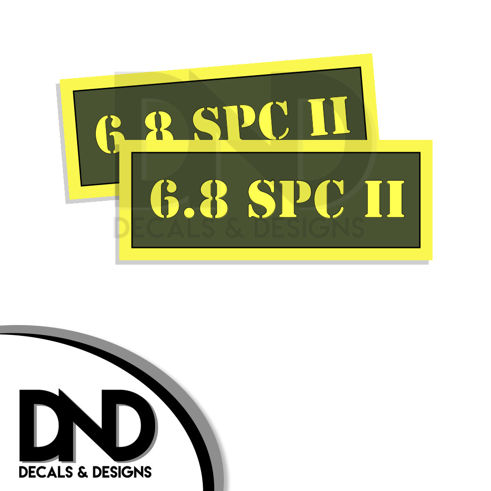 6.8 SPC II Ammo Can Decal Gun Ammunition Box Firearm Gloss Sticker AG ...