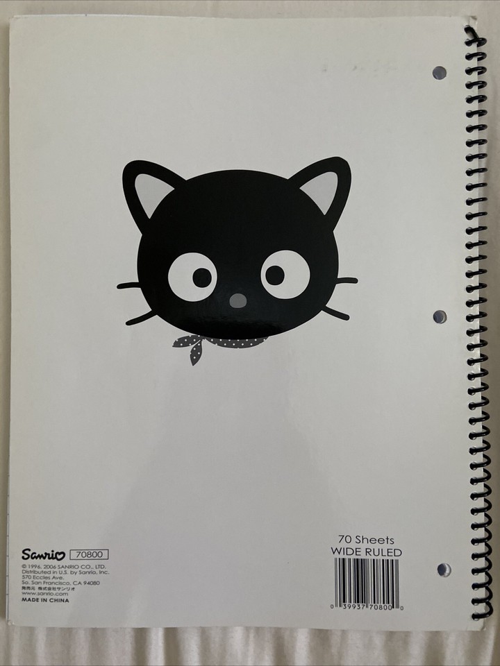 Sanrio 2006 Chococat Rare Spiral Notebook | eBay