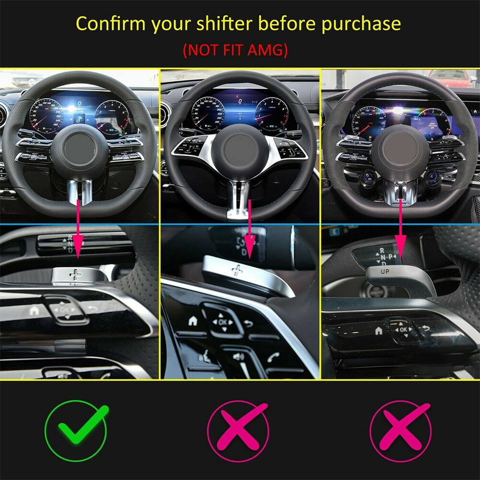 Steering Wheel Paddle Shifter Extension Fit Mercedes Benz C/S-Class ...