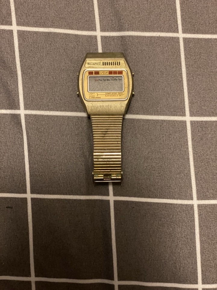 VINTAGE MZ Berger NELSONIC Music, Alarm Digital Watch NWT Boscovs ...