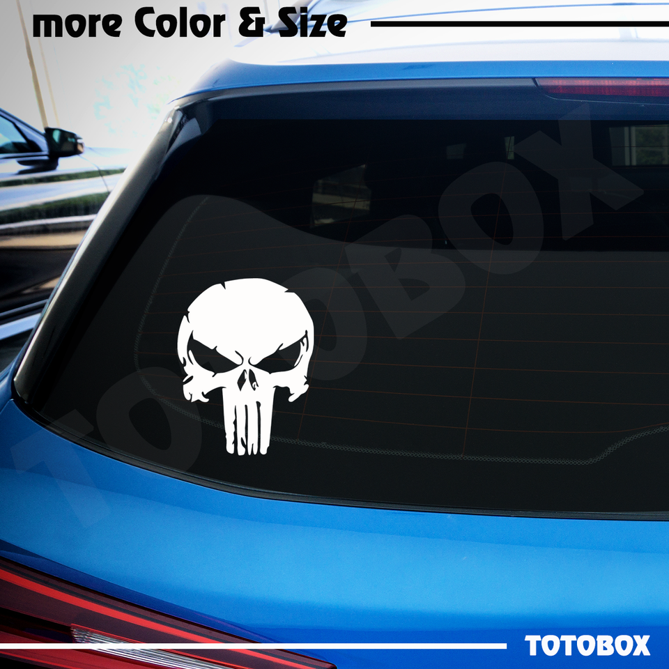 Punisher Skull Decal, Punisher Sticker, Skull Decals Skull Vinyl ...